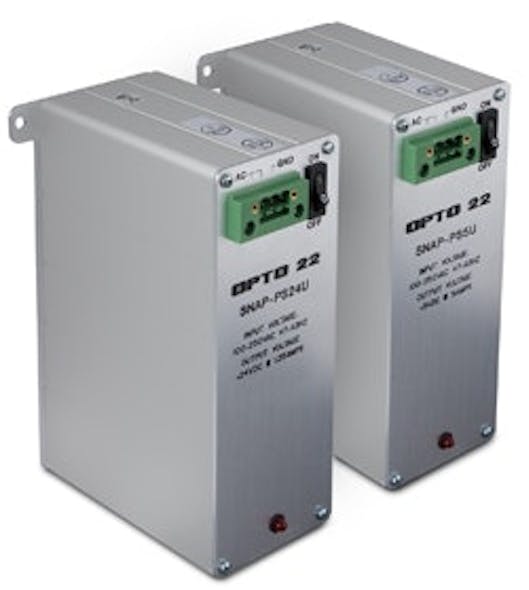 Power Supply: Opto 22's SNAP-PS5U and SNAP-PS24U | Control Design